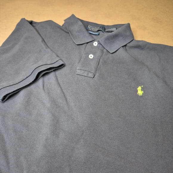 Ralph Lauren | Shirts | Ralph Lauren Dark Gray Polo With Neon Green ...